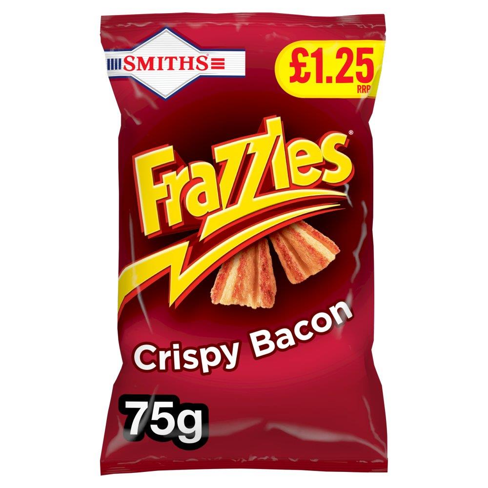 Walkers Smiths Frazzles CRISPY BACON Crisps 75g Bags