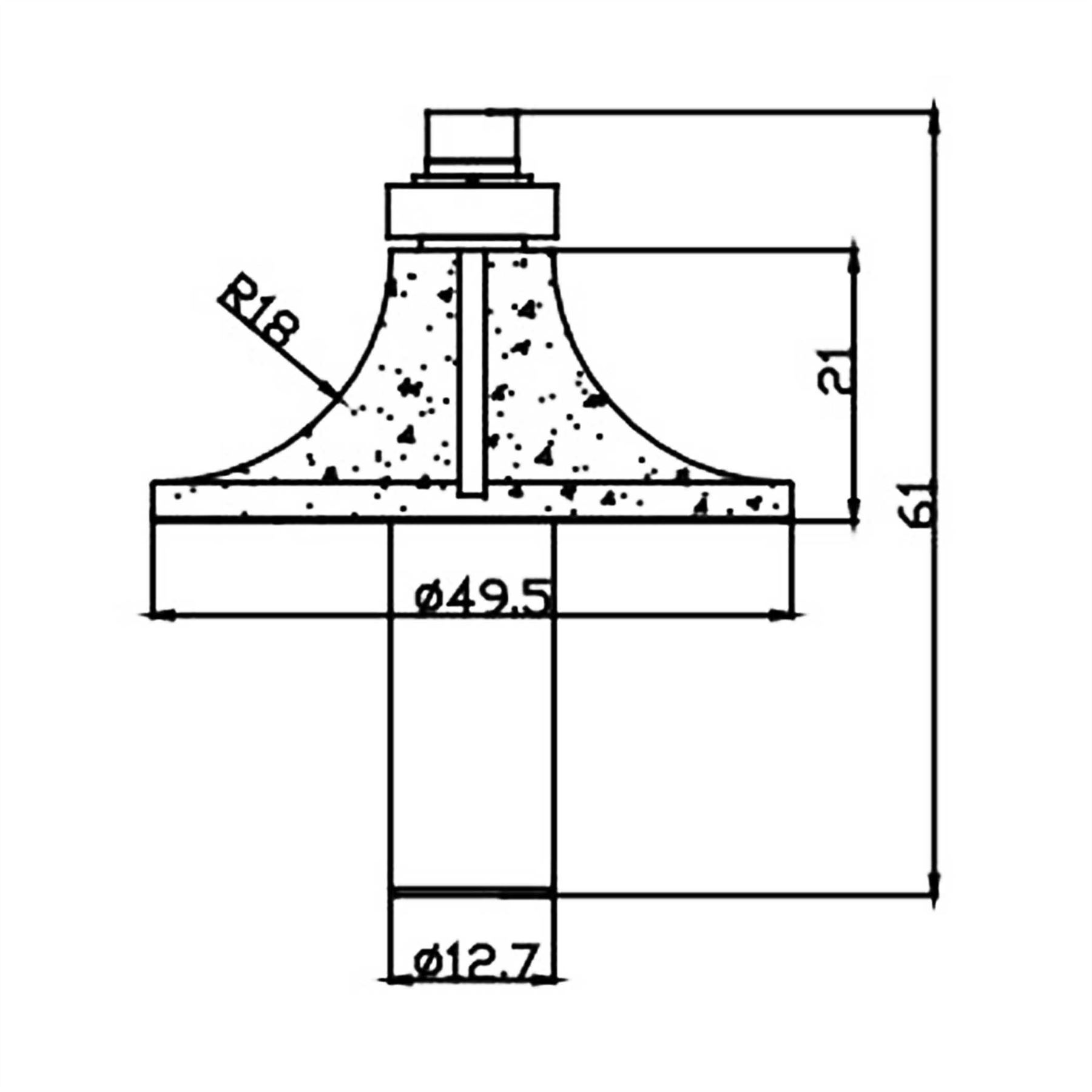 141551 Electroplated Diamond Stone Marble Grinding Edge Router Bit 15 ...