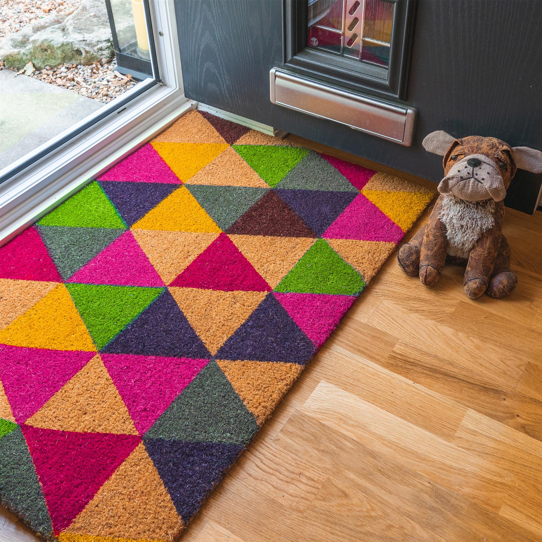 Door Mat Doormats Non Slip Natural Coir Welcome Indoor Outdoor Home Garden Mats Ebay