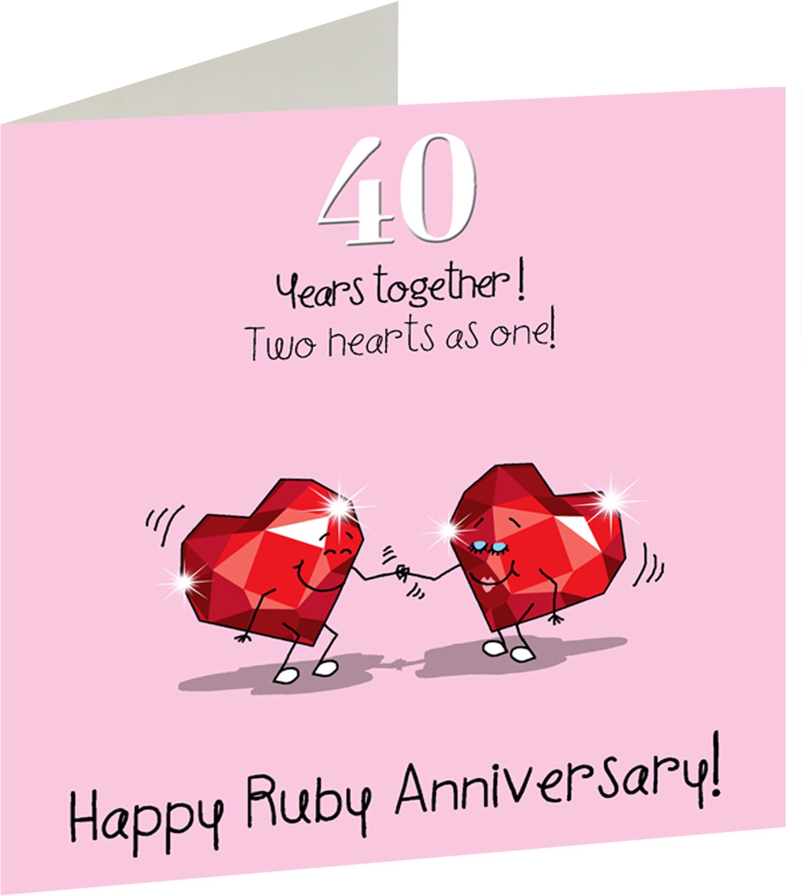 40th Anniversary Greetings Card - Happy Ruby Anniversary 5055415997471 ...
