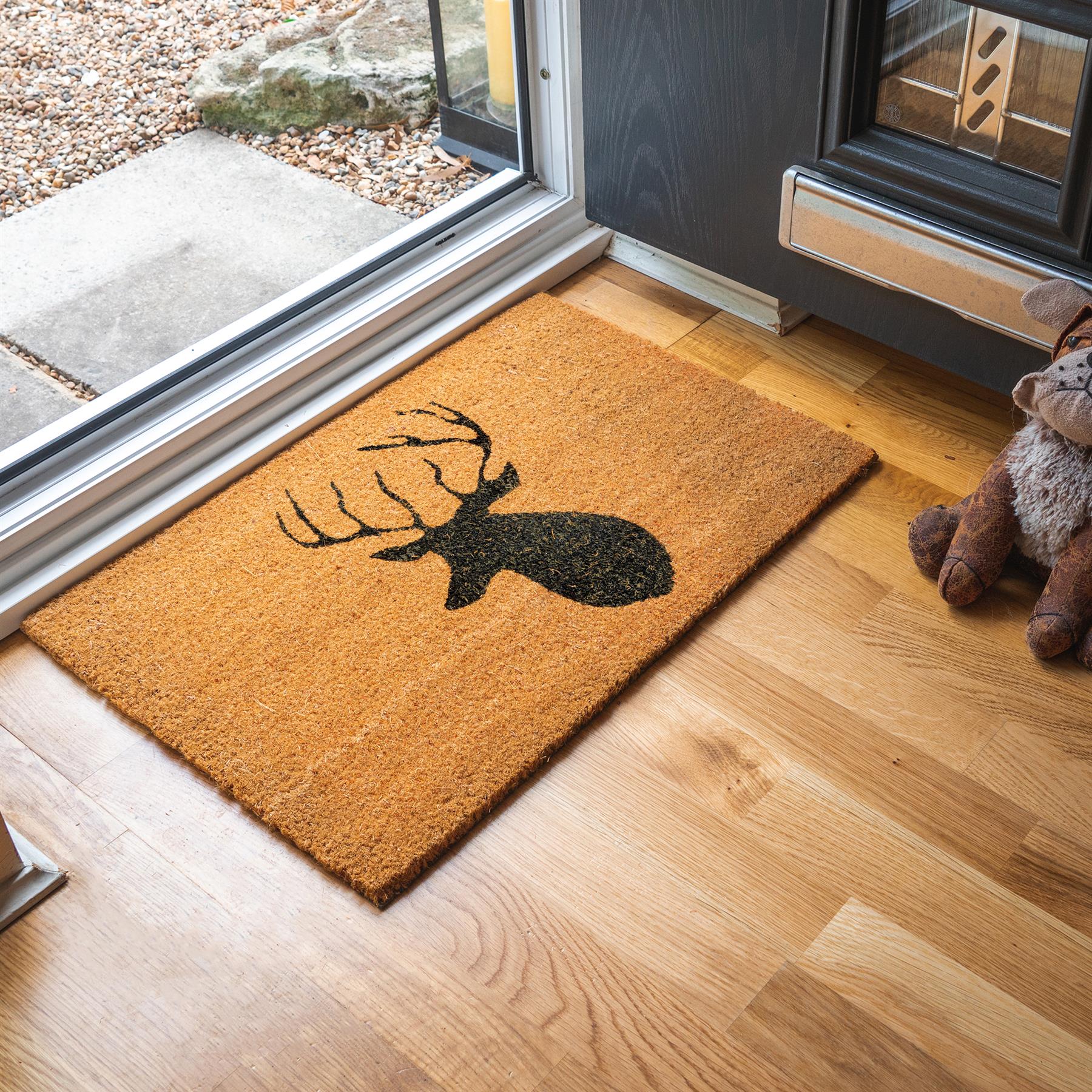 Door Mat Doormats Non Slip Natural Coir Welcome Indoor Outdoor Home
