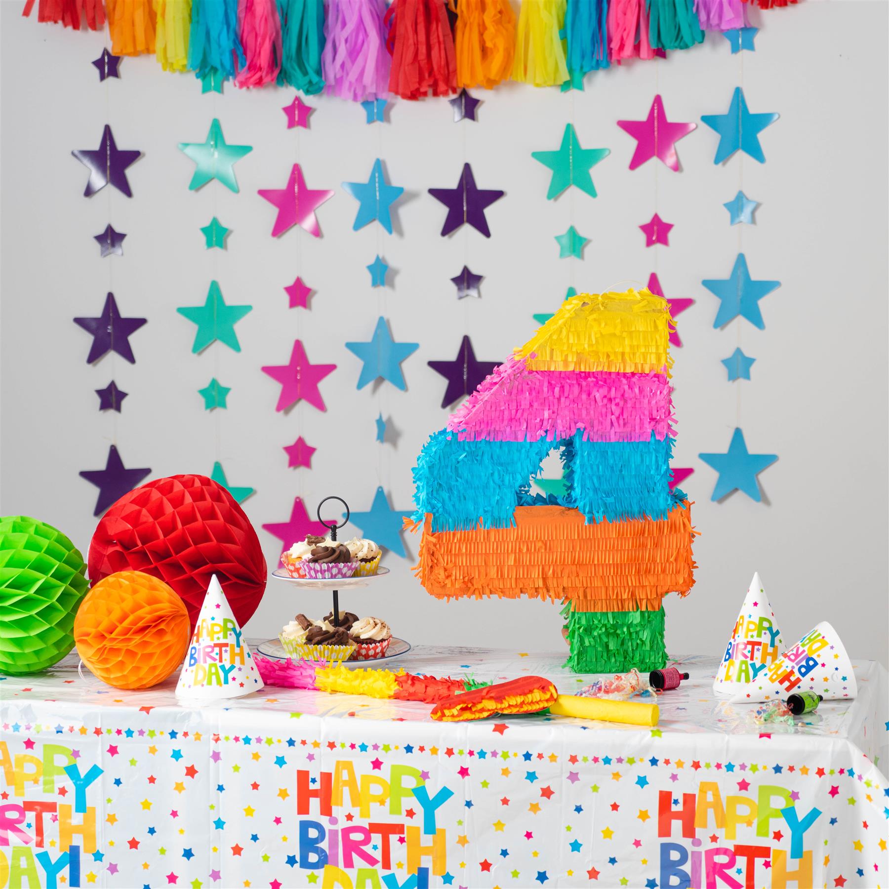 Party Pinata Pinatas with Buster Stick Blindfold Mask Birthday Game ...