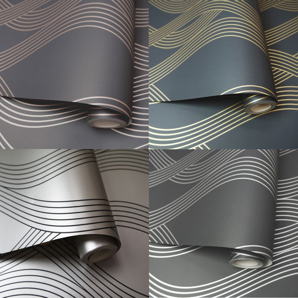 Stripe Swirl Metallic Motif Geometric Exclusive Holden Ripple Pattern ...