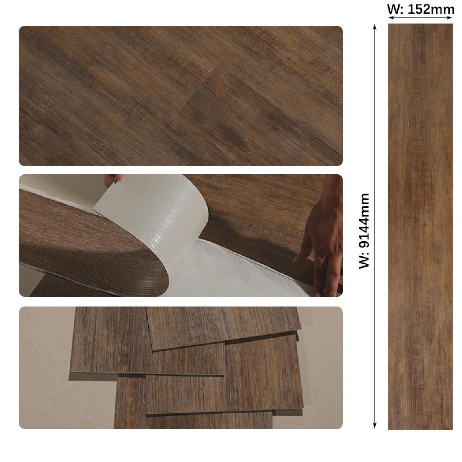 5m² Floor Planks Tiles Self Adhesive Wood Effect PVC Flooring Kitchen ...