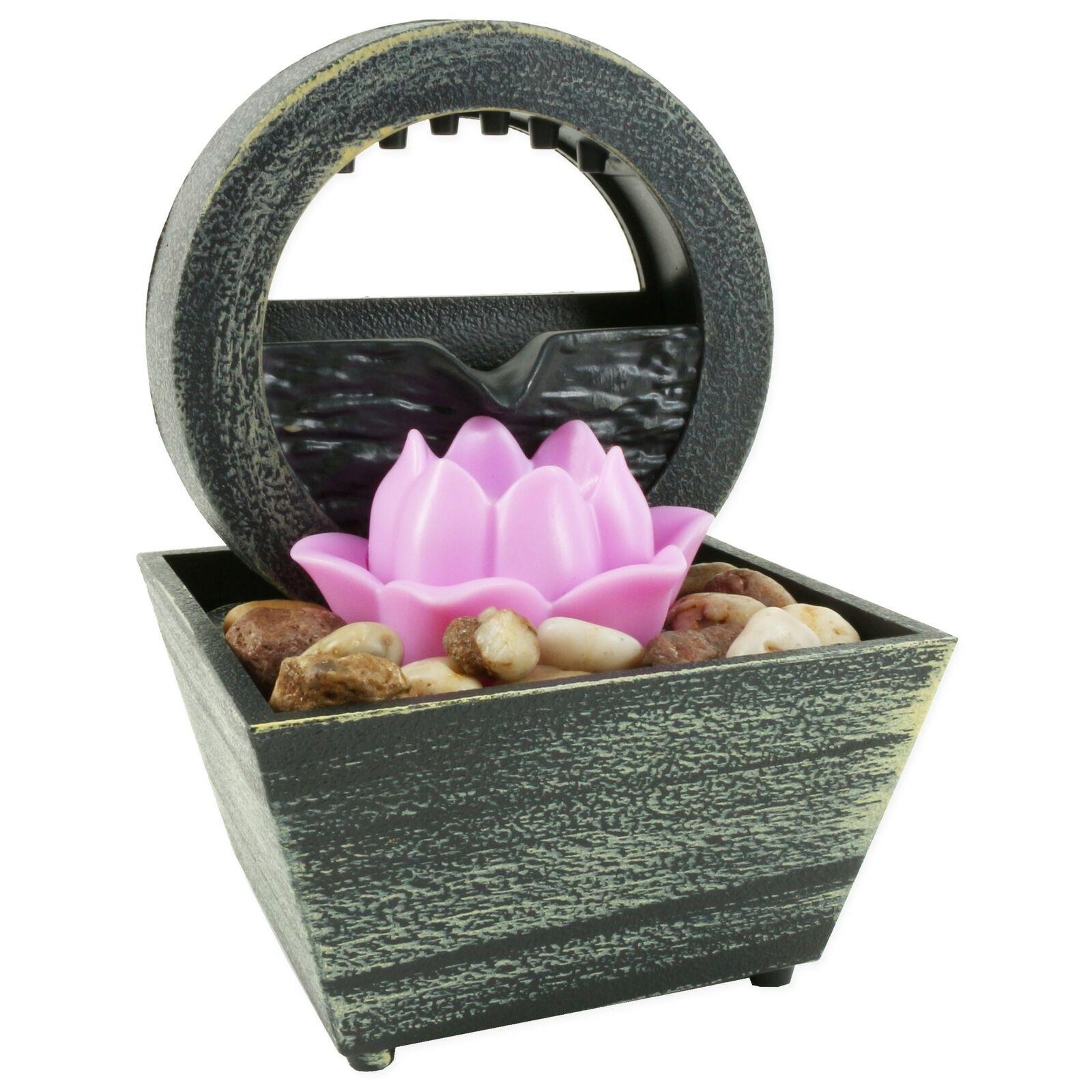 Desktop Water Feature Indoor Fountain Waterfall Polyresin Table Top ...