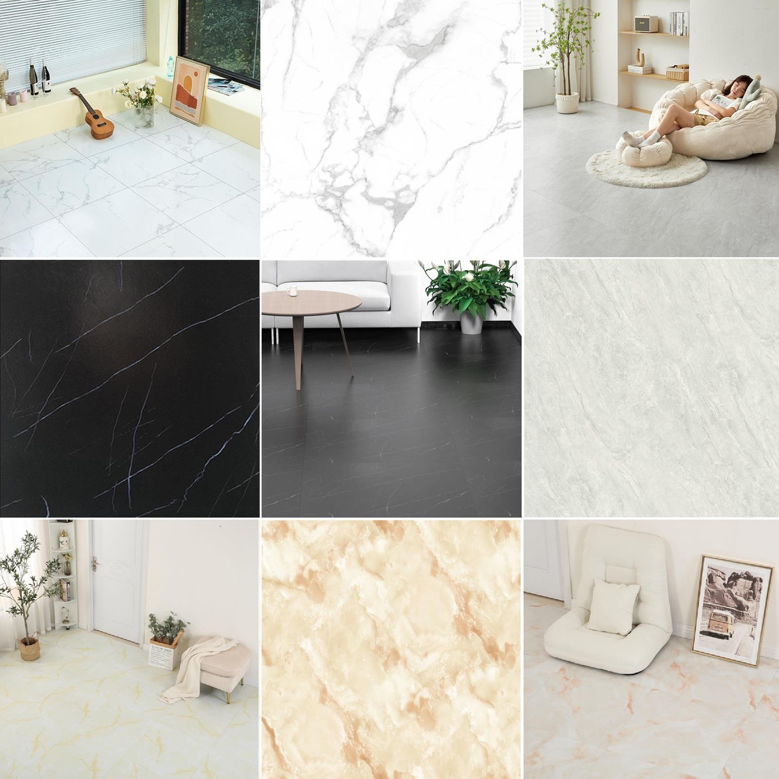 3.34m² Floor Tiles Self Adhesive Marble Effect PVC Flooring Kitchen ...