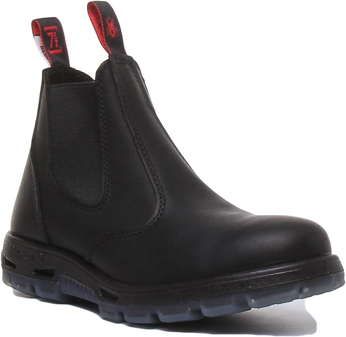 Red Back Ubbk Mens Bobcat Soft Toe Chelsea Boots In Black Size Uk 7 - 13 | eBay