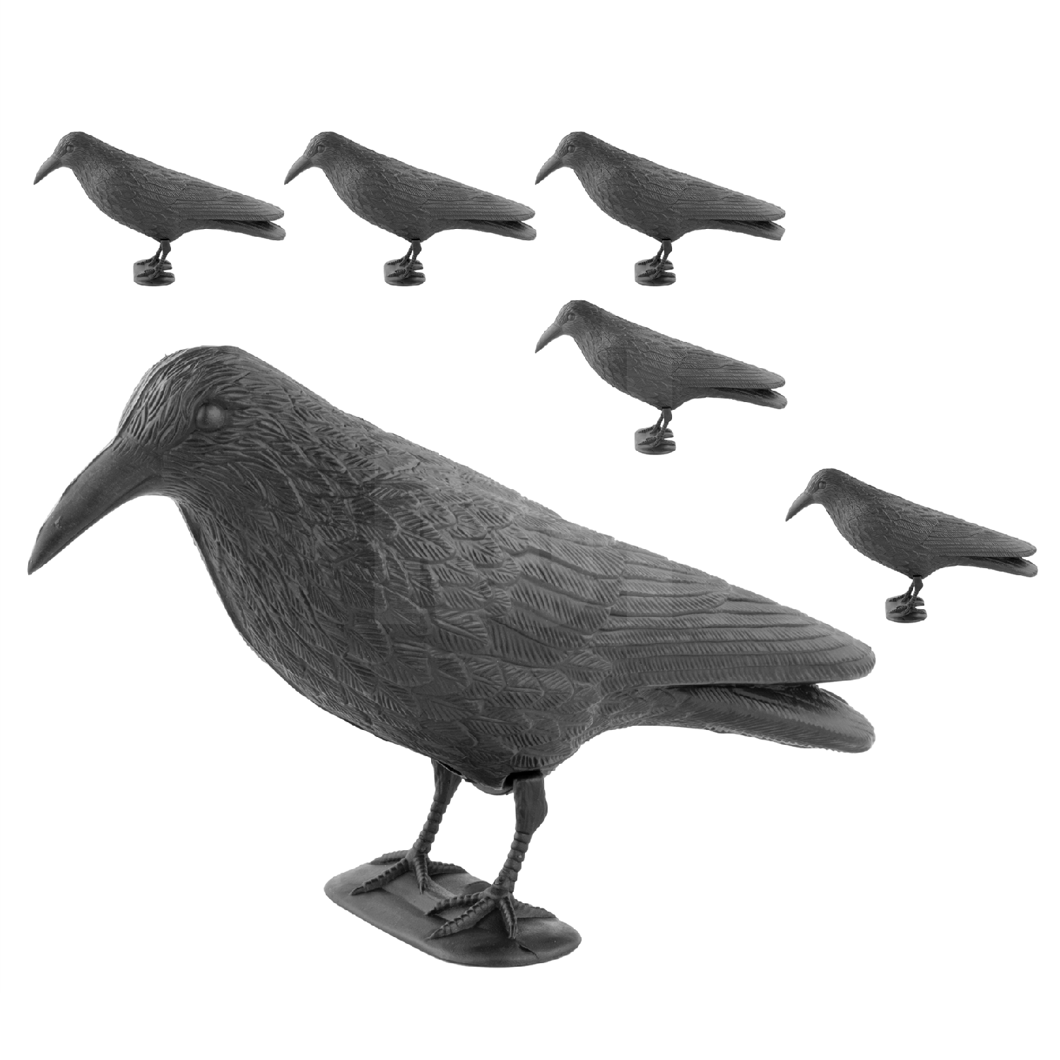 CROW DECOY MULTI POSITION SHOOTING HUNTING TARGET FULL BODY FEET STAKE ...