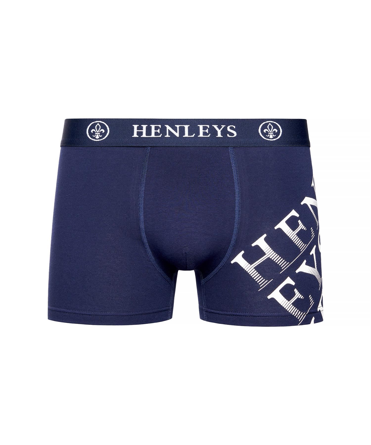 Henleys 3 Pack Mens Designer Boxer Shorts Essential Underwear ...