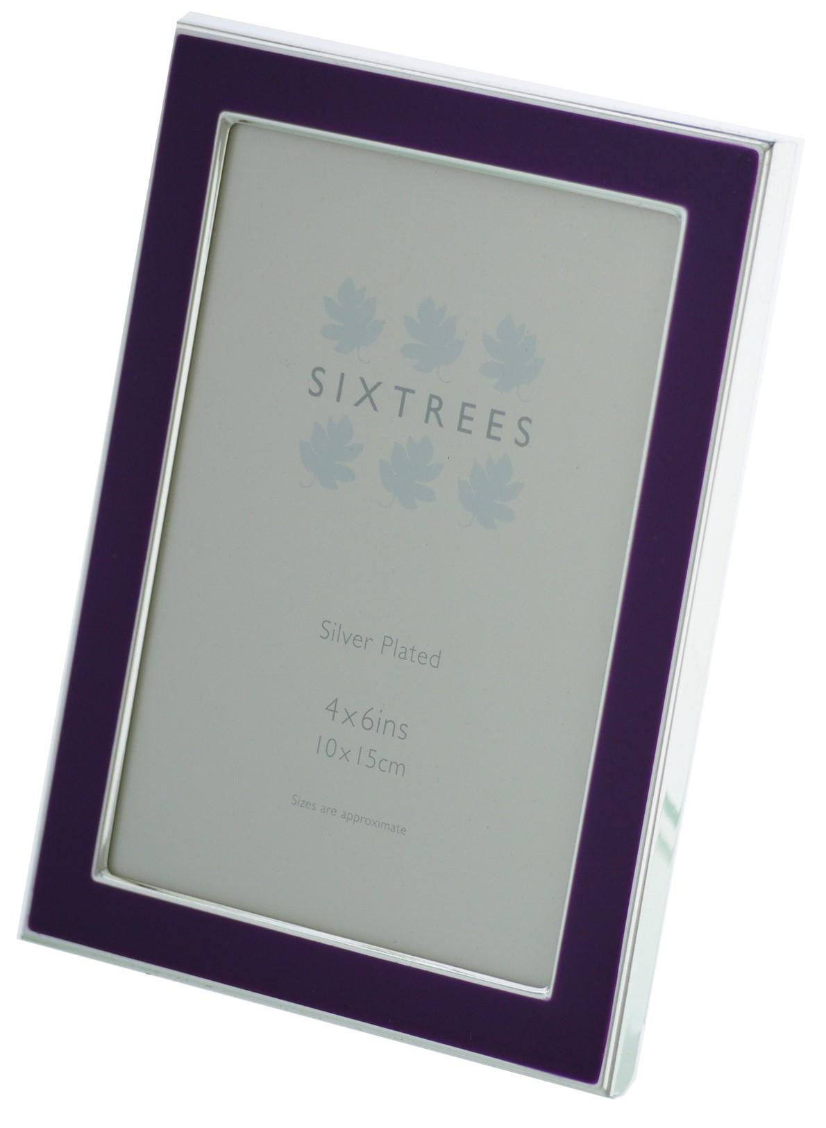 Sixtrees Kew Silver Plated and Enamel Photoframes 2 sizes seven colours ...