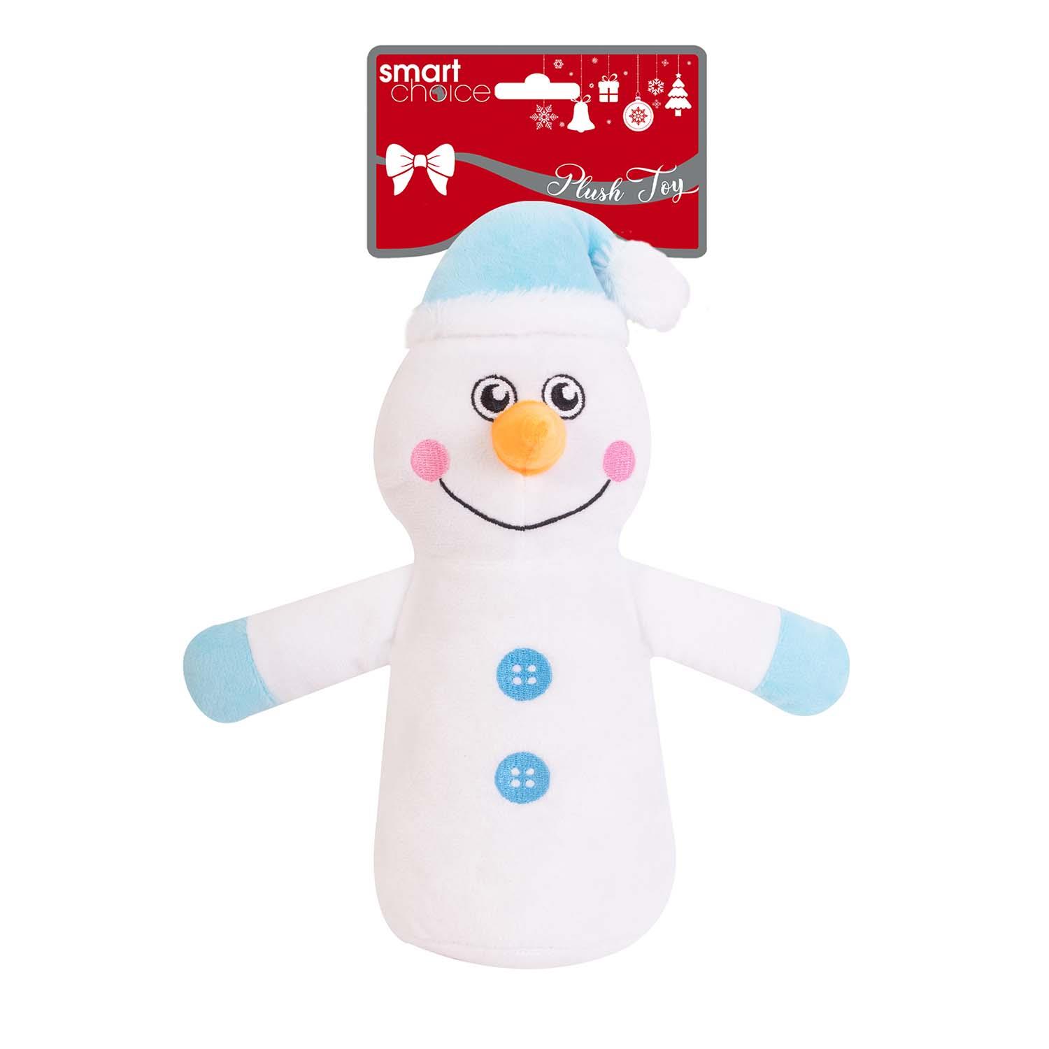 Plush Christmas Dog Toy Squeaker Pet Gift Present Nutcracker Snowman ...