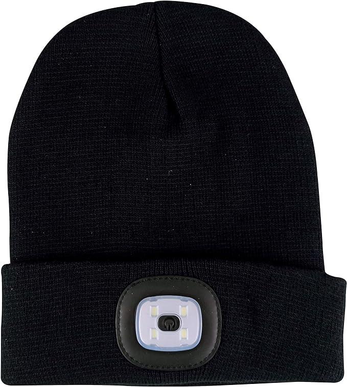 Adults Mens Ladies 2 Pack Led Light Beanies Warm Working Knitted Winter ...