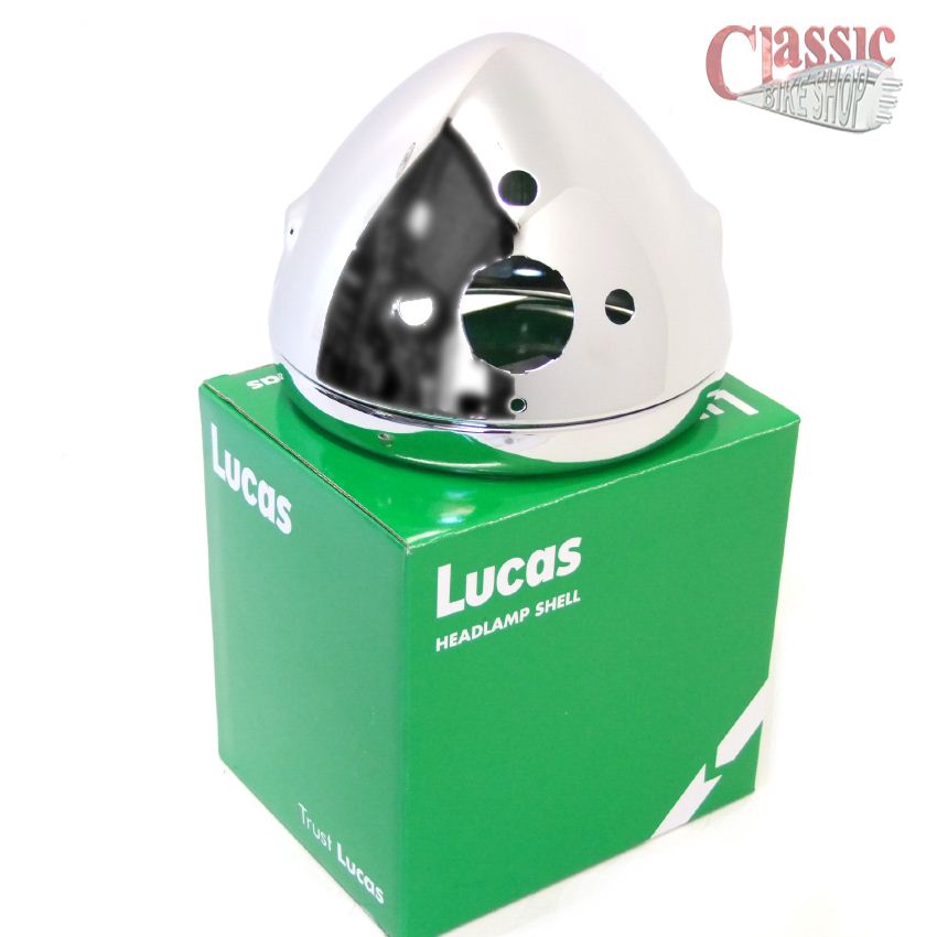 Genuine Lucas 7 Inch Chrome Headlamp Shell and Rim Triumph LU54523508 ...
