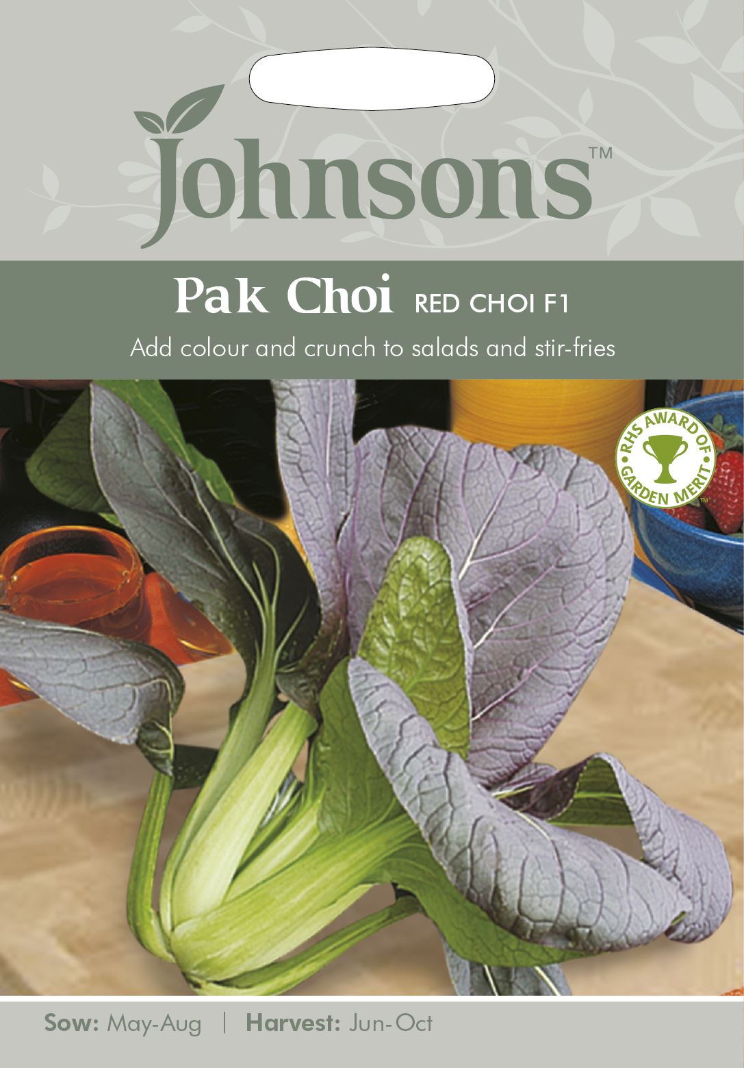 Johnsons Seeds - Pictorial Pack - Vegetable - Pak Choi Red Choi F1 ...