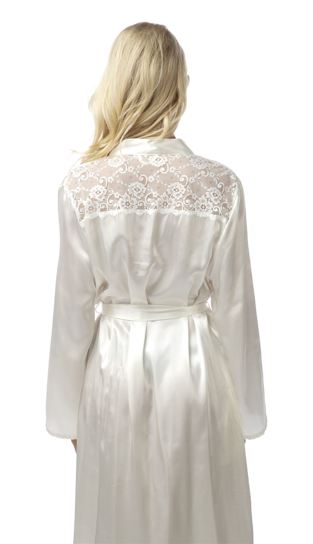 Luxury Ladies Satin Lace Gown, Soft Touch Designer Robe Wrap, Size 10 ...