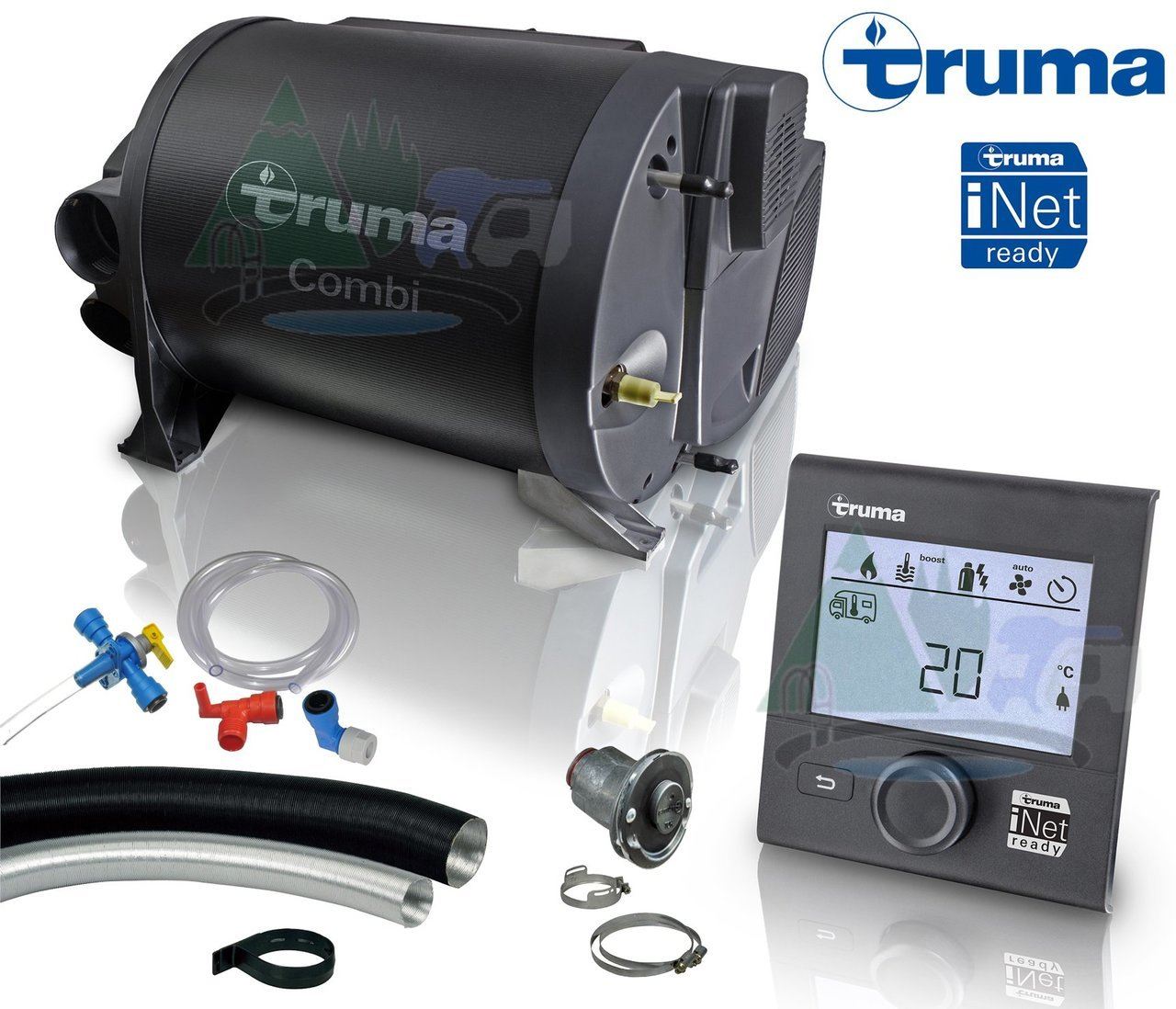 TRUMA 6E COMBI BOILER & SPACE lpg 230v HEATER KIT - CARAVAN CAMPERVAN ...