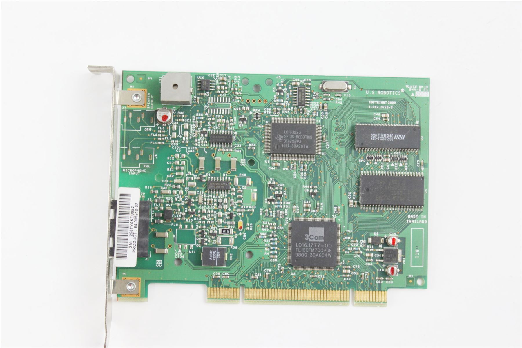 US ROBOTICS 56K V.92 Pro Modem High Profile PCI Network Card 64-005610 ...