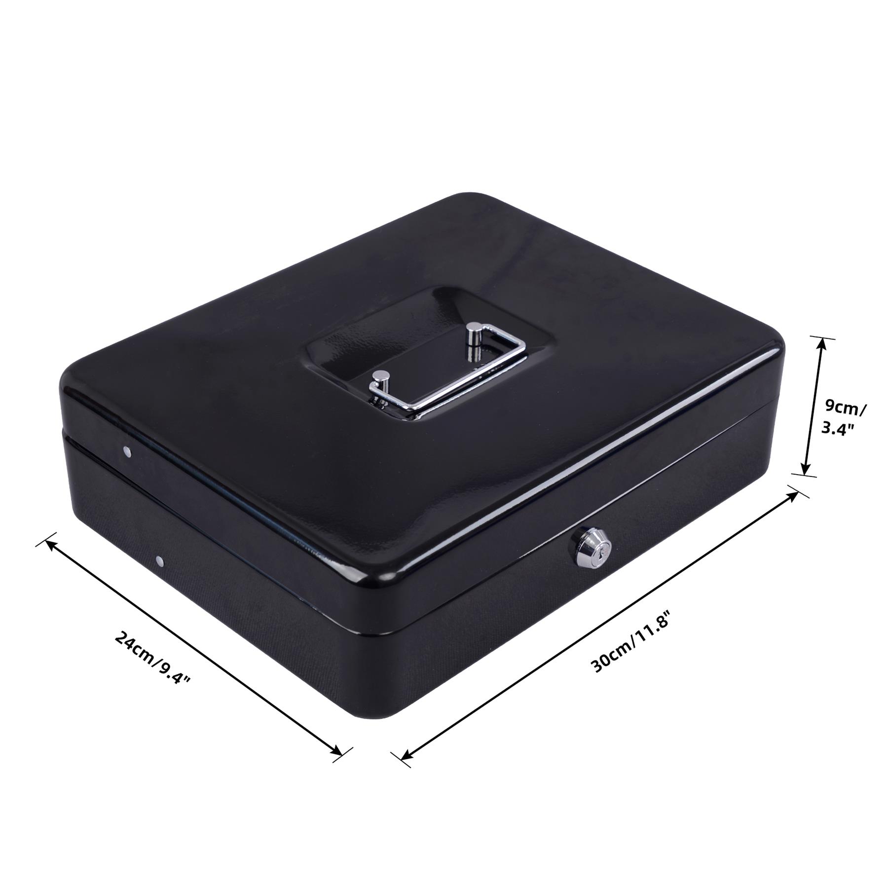 Money Float Tin Keys Lockable Safe Metal Petty Cash Box Coin Tray | eBay UK