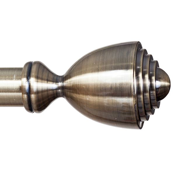 Curtain Pole Finials 25mm metal rod head ends knobs caps rail Antique ...