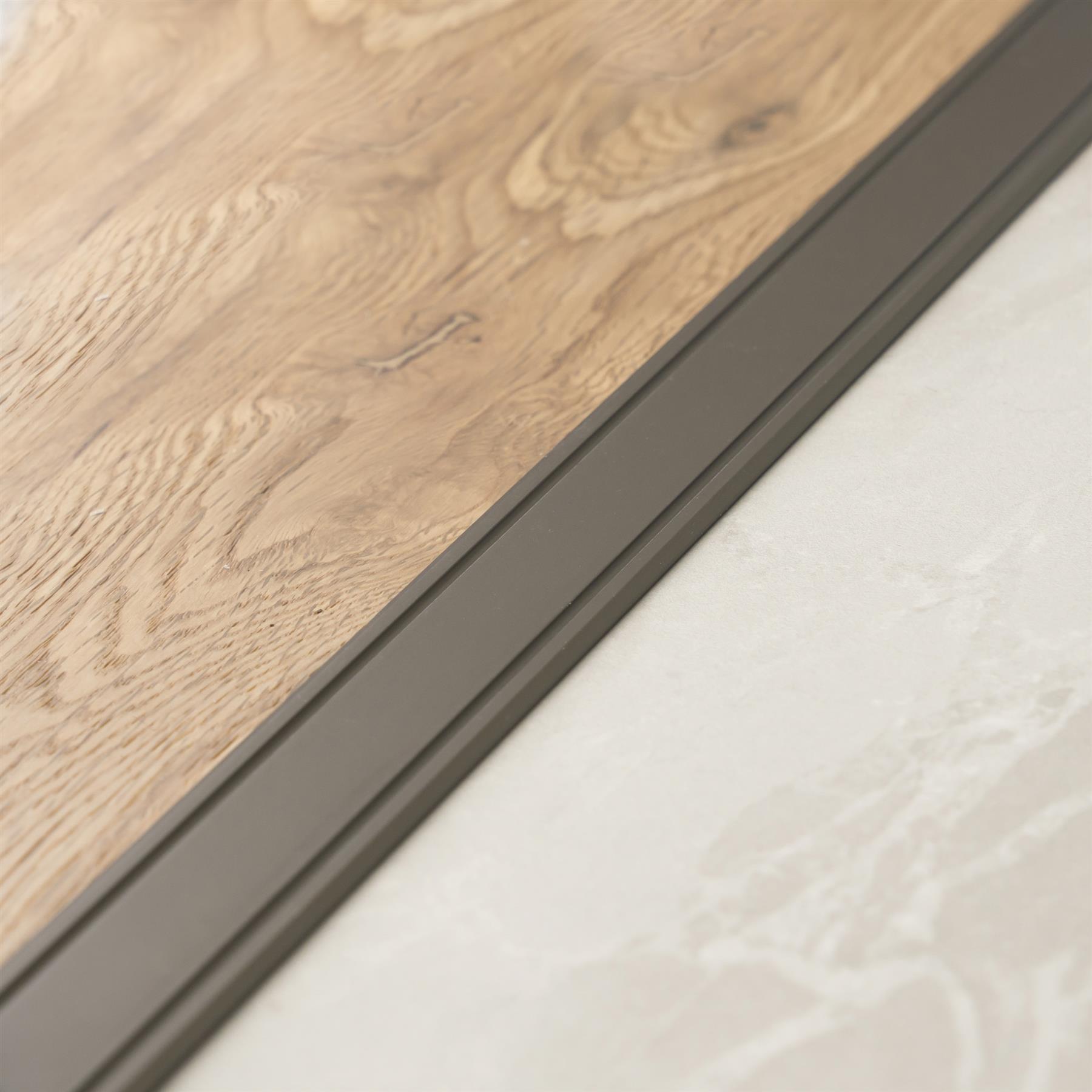 SELF-ADHESIVE ANODISED ALUMINIUM FLOOR EDGING BAR STRIP TRIM THRESHOLD ...