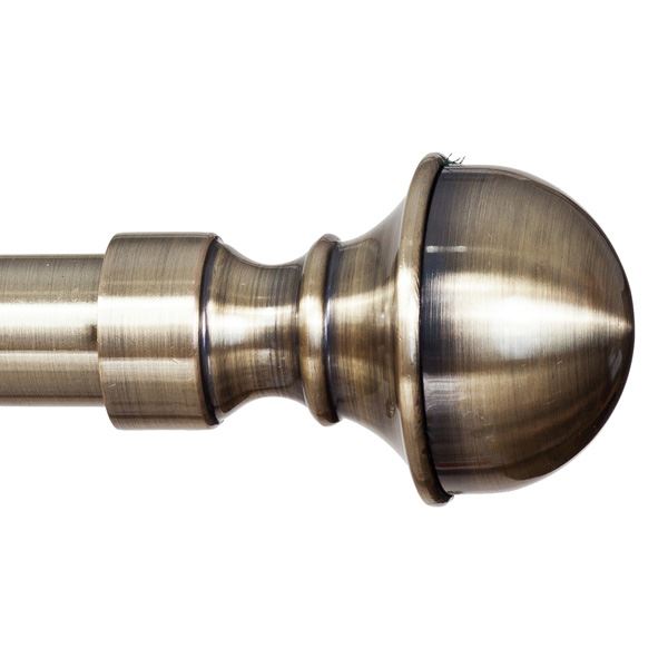 Curtain Pole Finials 25mm metal rod head ends knobs caps rail Antique ...