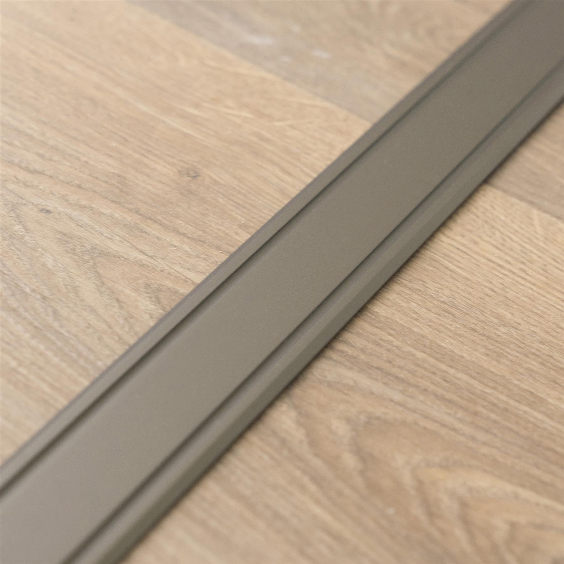 SELF-ADHESIVE ANODISED ALUMINIUM FLOOR EDGING BAR STRIP TRIM THRESHOLD ...