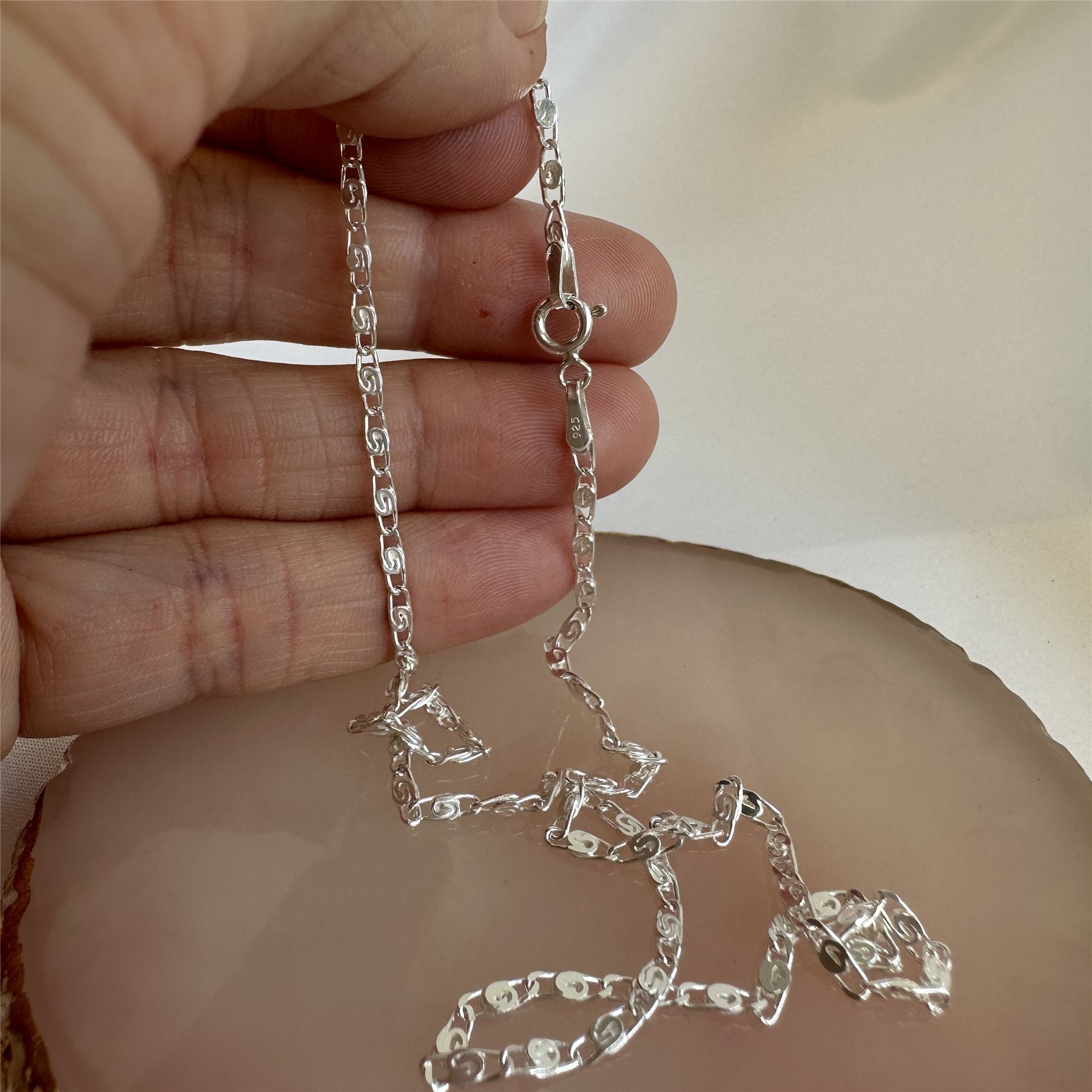 Sterling Silver 2mm S Curb Chain 16 - 24 Inches Chains Fancy | eBay UK