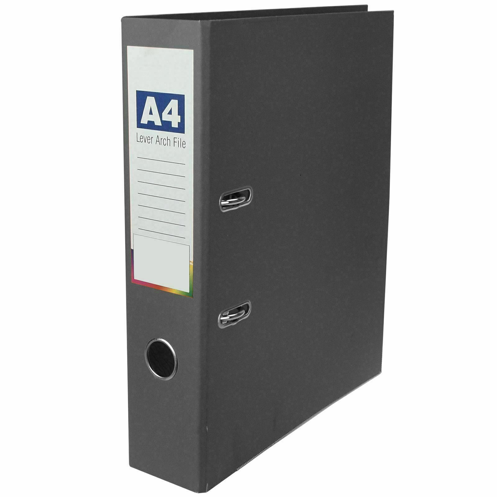 2 X A4 Large Metal Ring Binder Lever Arch File Document Folder Filing ...