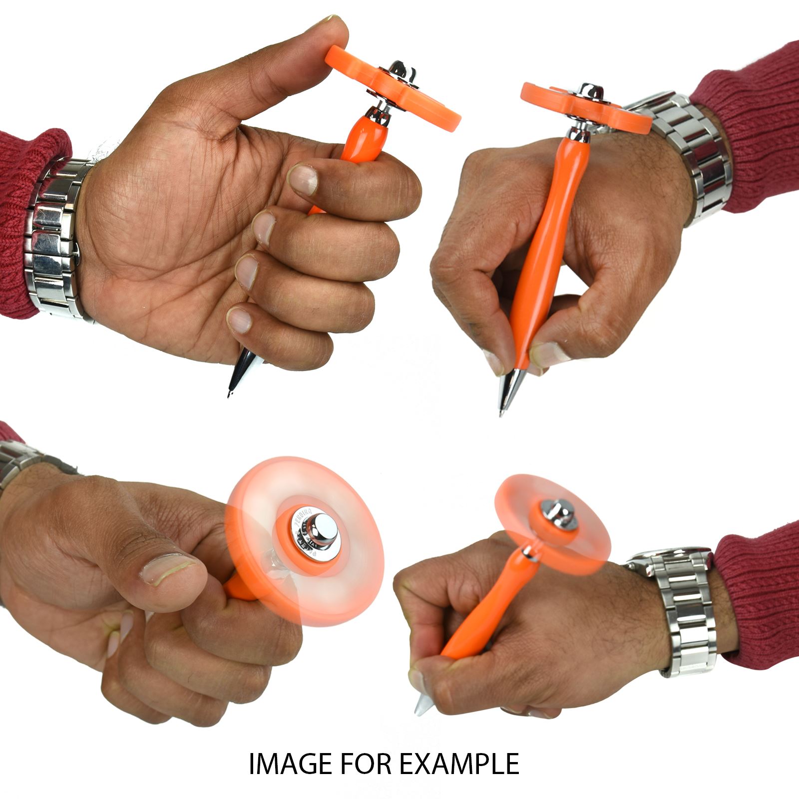 Fidget Finger Spinner Pen Ball Point Novelty Stress Toy Office School ...