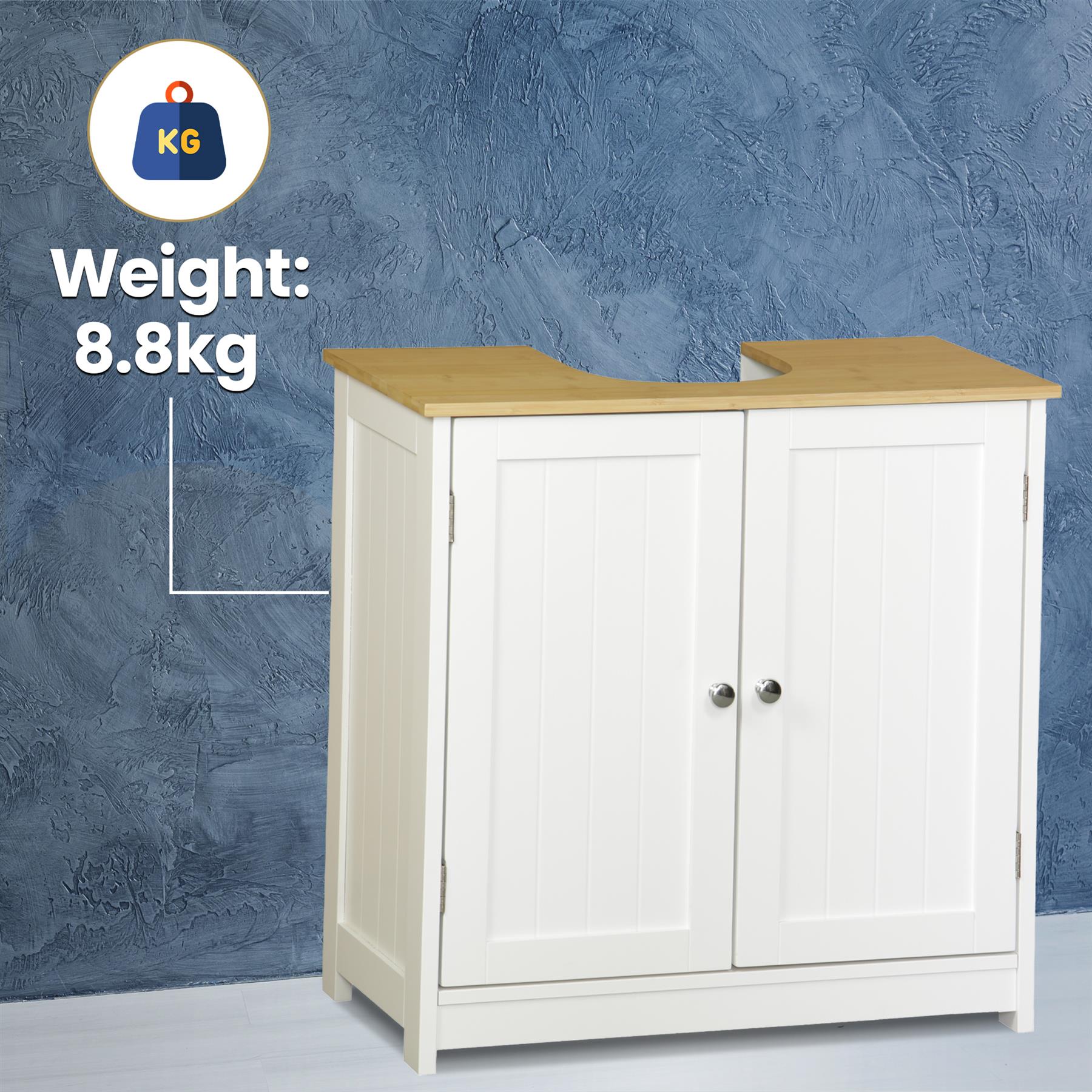 Bathroom Cabinet Wall Mounted Waterproof MDF Door Storage Cupboard ...