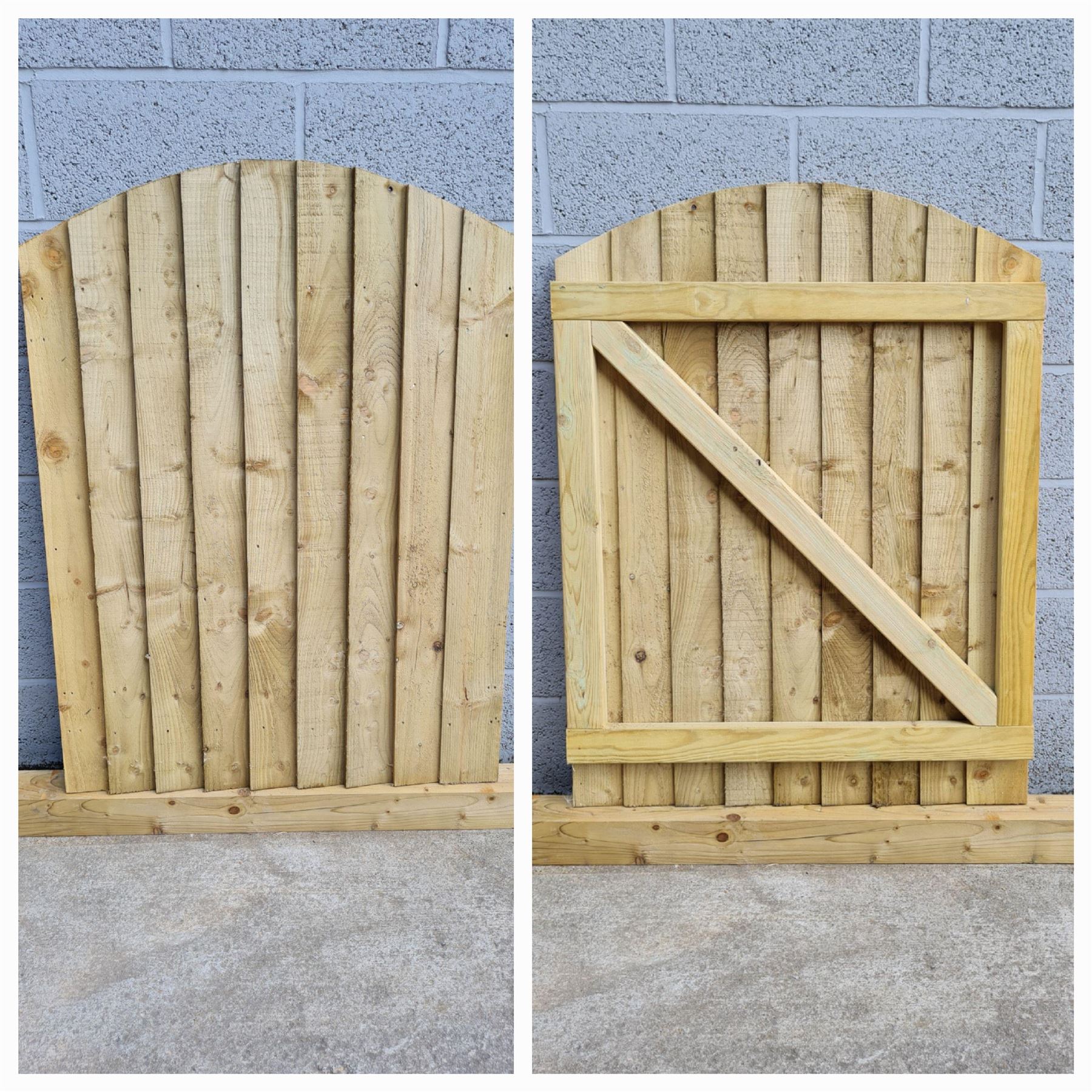 Feather Edge Garden Gates Various Random Sizes 3ft tall upto 7ft tall ...