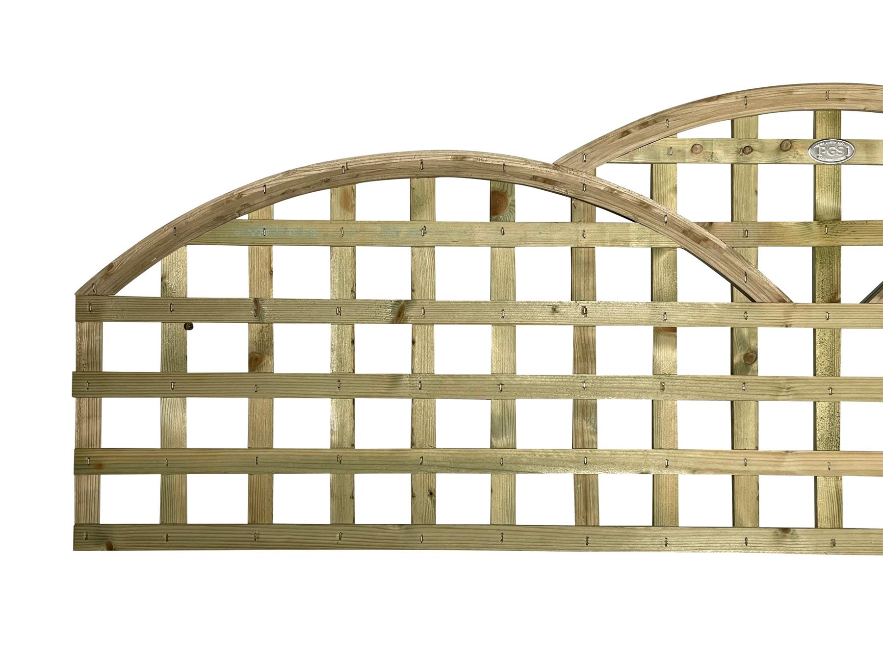 Premier Triple Dome Topped Trellis Lattice Art Deco Garden Fence 2 3 ...