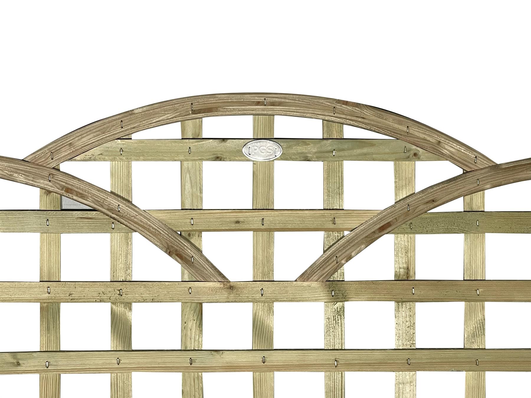 Premier Triple Dome Topped Trellis Lattice Art Deco Garden Fence 2 3 ...