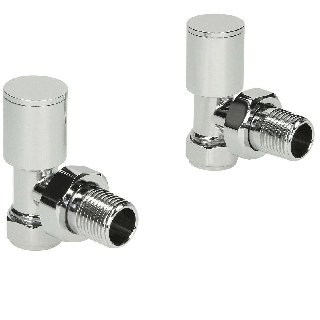 Designer Bathroom Radiator Valves Chrome Heated Towel Rail Pair ...