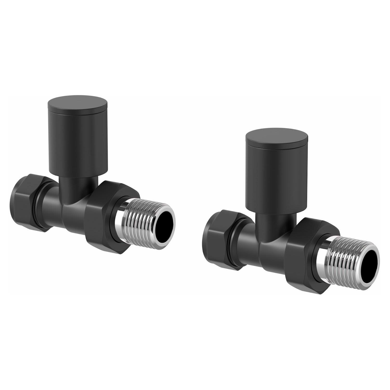 Designer Bathroom Radiator Valves Chrome Heated Towel Rail Pair ...