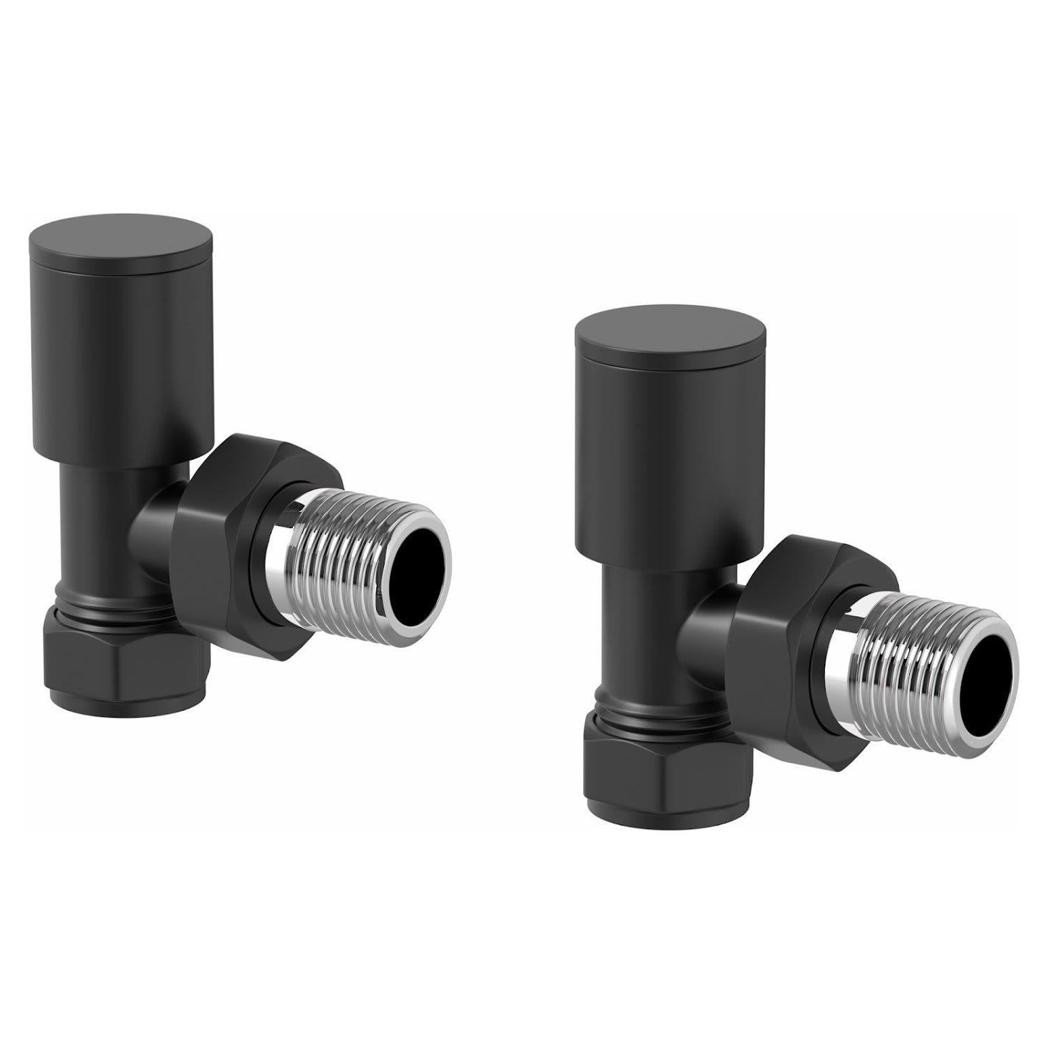 Designer Bathroom Radiator Valves Chrome Heated Towel Rail Pair ...