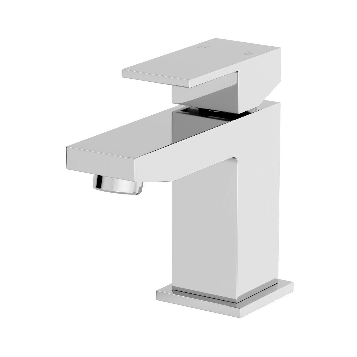 Modern Chrome Bathroom Square Tap Sets | Basin & Bath Taps with Shower ...