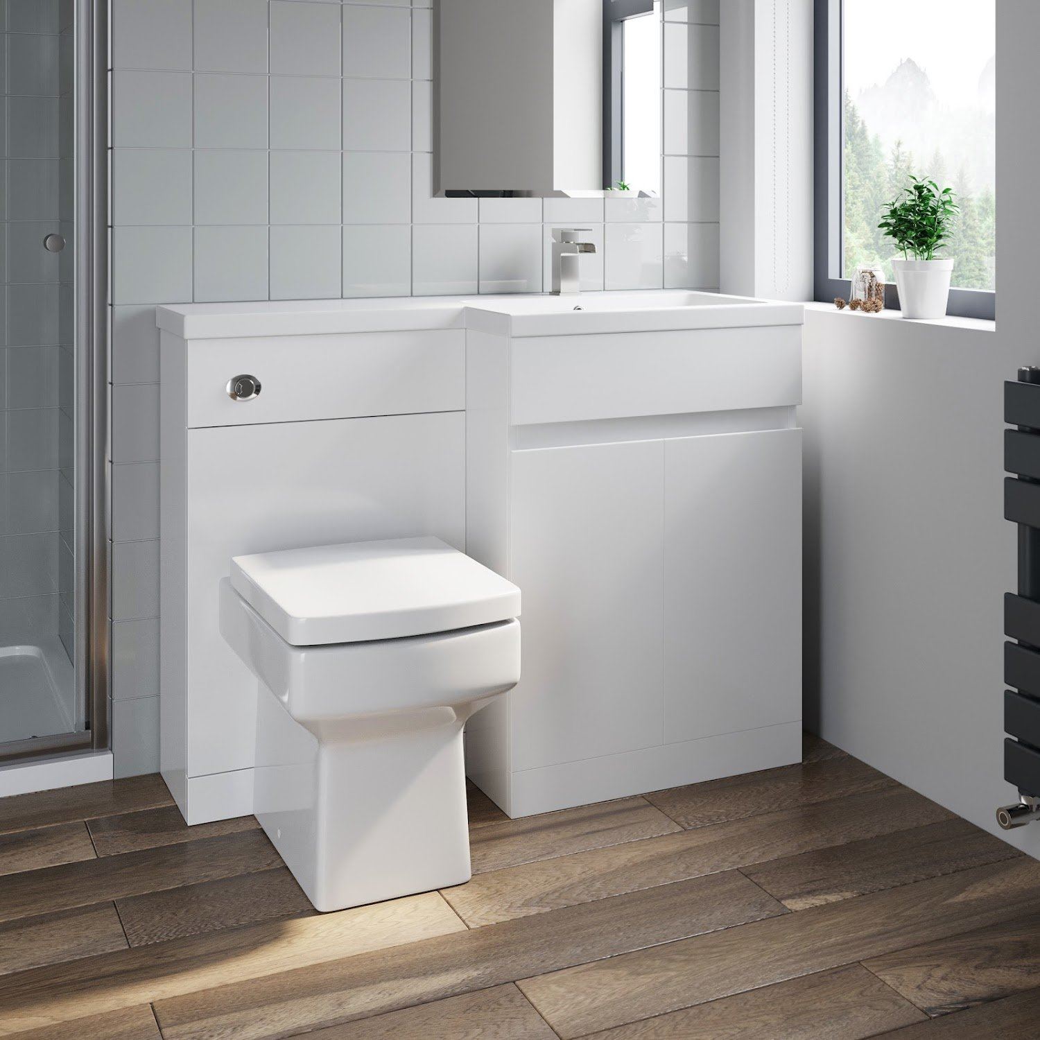 Bathroom Vanity Unit Basin Sink Toilet Bathroom Combined Furniture ...