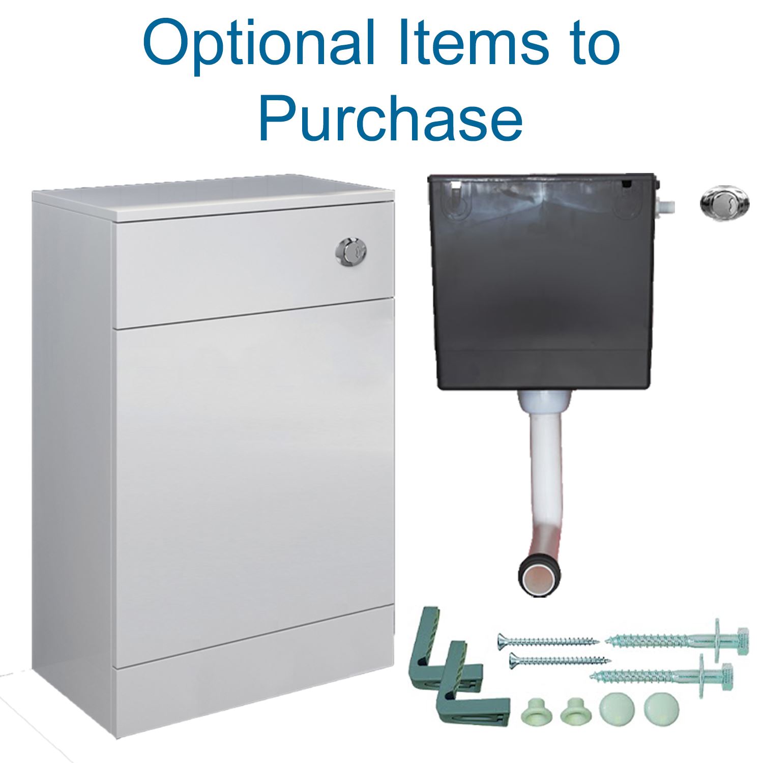 Back To Wall BTW Toilet WC Pan Soft Close Seat Concealed Cistern ...