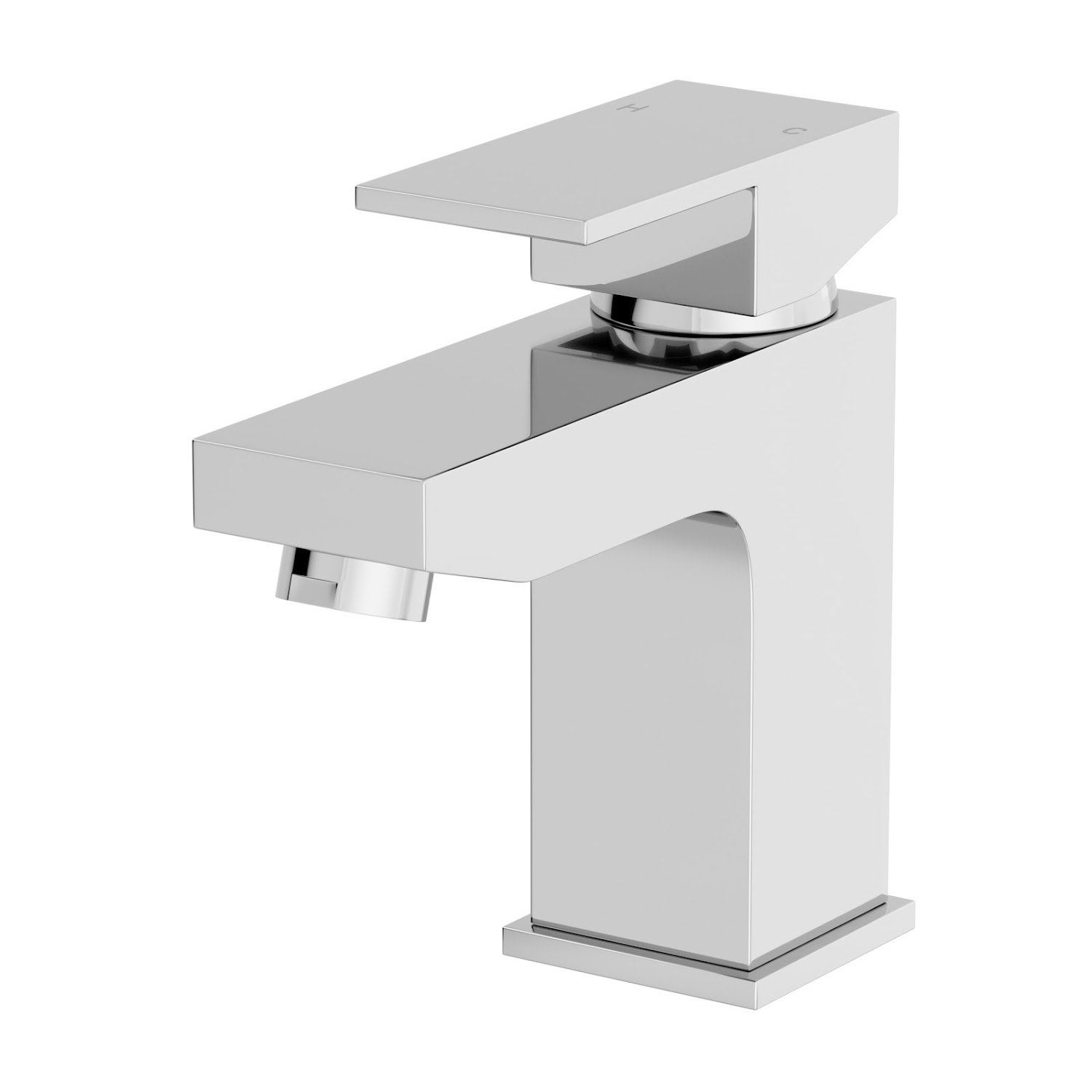 Modern Chrome Bathroom Square Tap Sets | Basin & Bath Taps with Shower ...