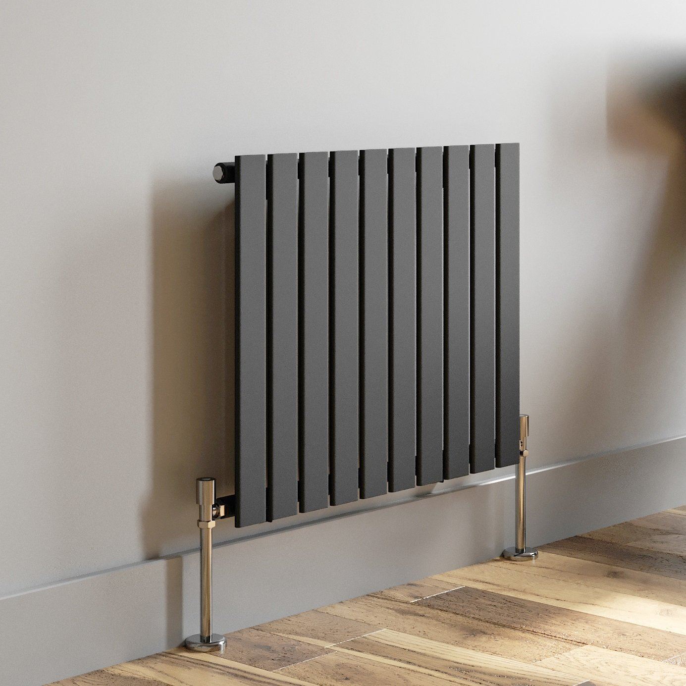 Anthracite Flat Panel Bathroom Designer Radiator Towel Rail Central ...
