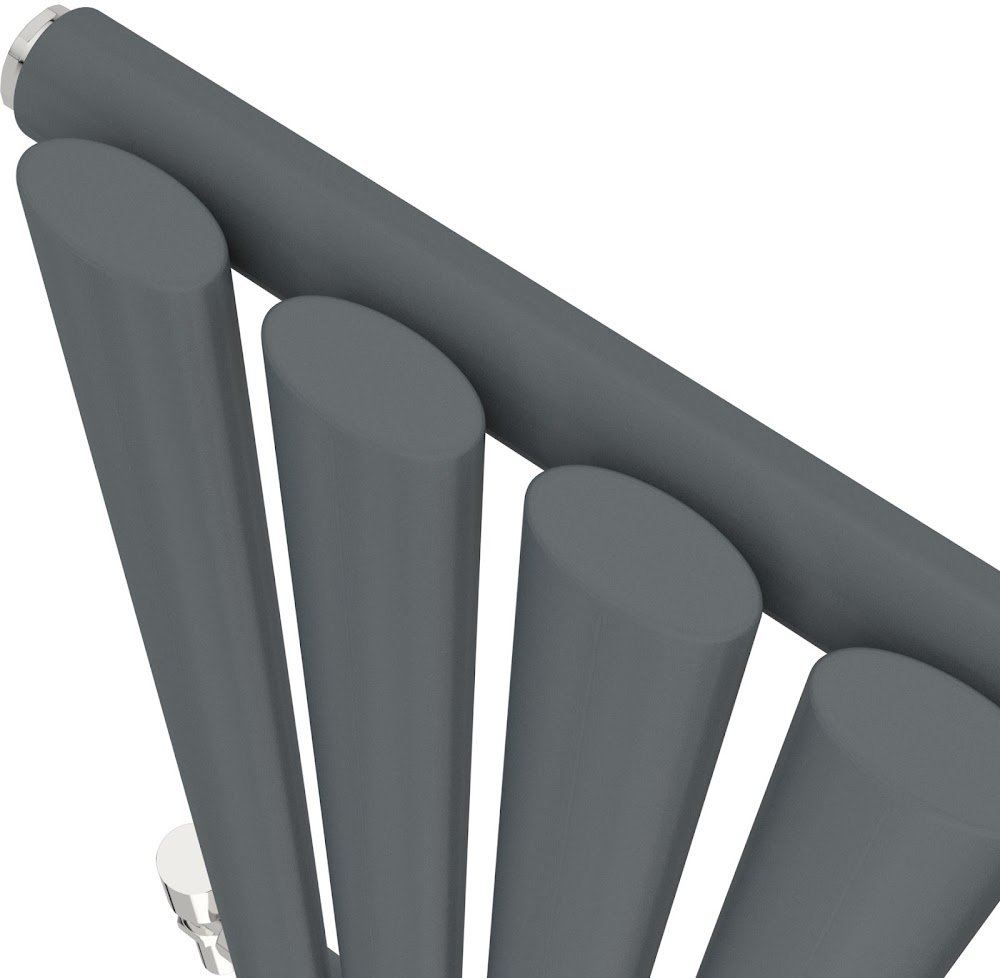 Anthracite Designer Radiator Vertical Horizontal Flat Panel Oval Column ...