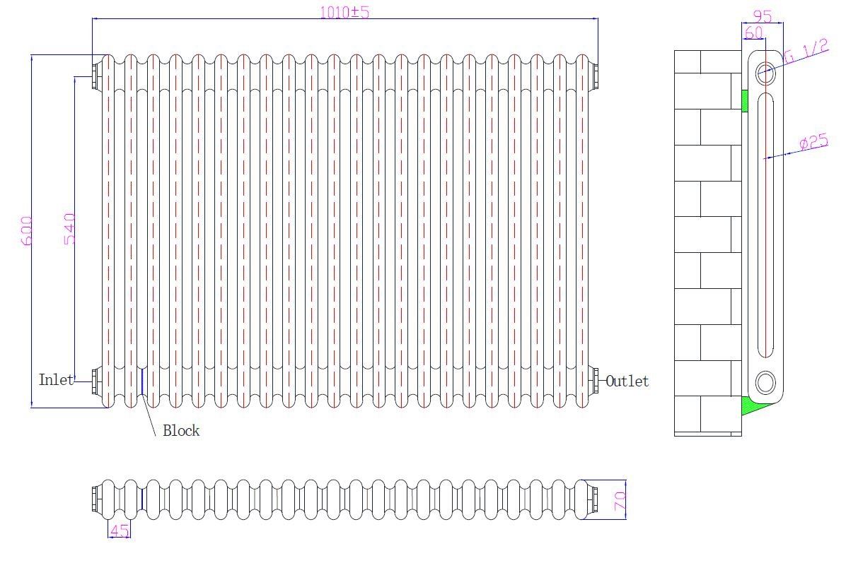 Traditional 2 3 Column Radiator Horizontal Vertical Rads Central ...