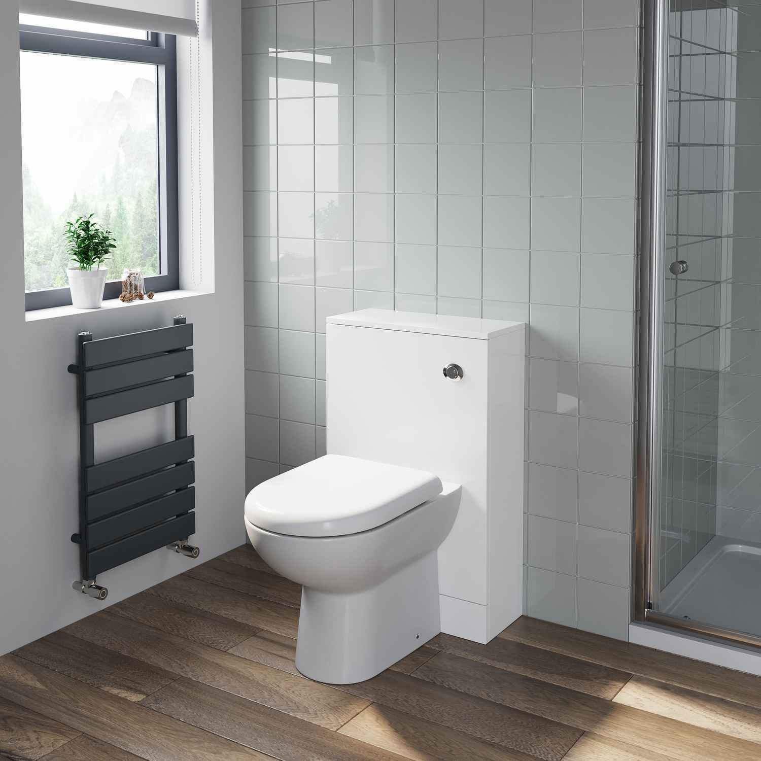 Bathroom Furniture Basin Vanity Toilet WC Unit Tall Cabinet Gloss White ...