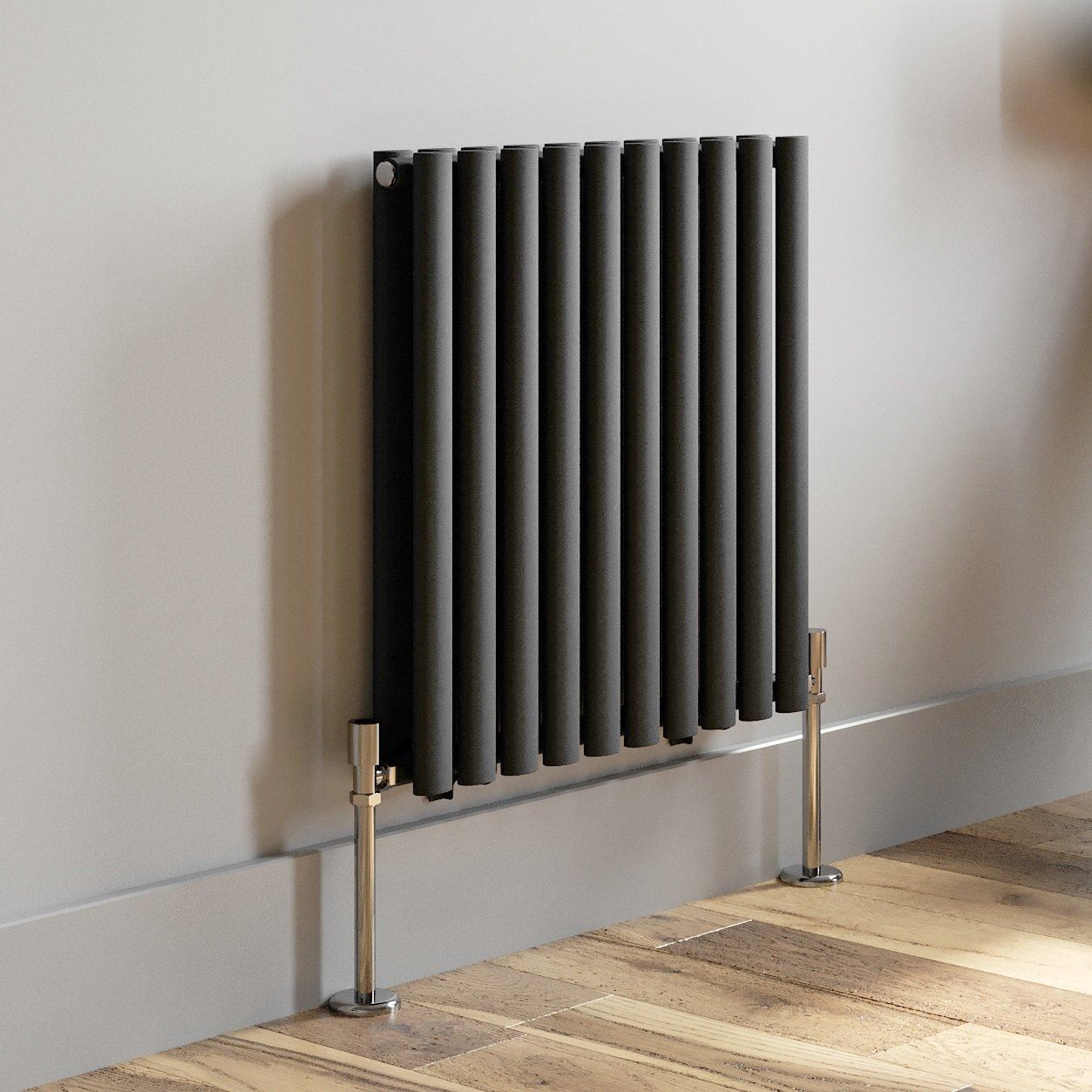 Anthracite Designer Radiator Vertical Horizontal Flat Panel Oval Column ...