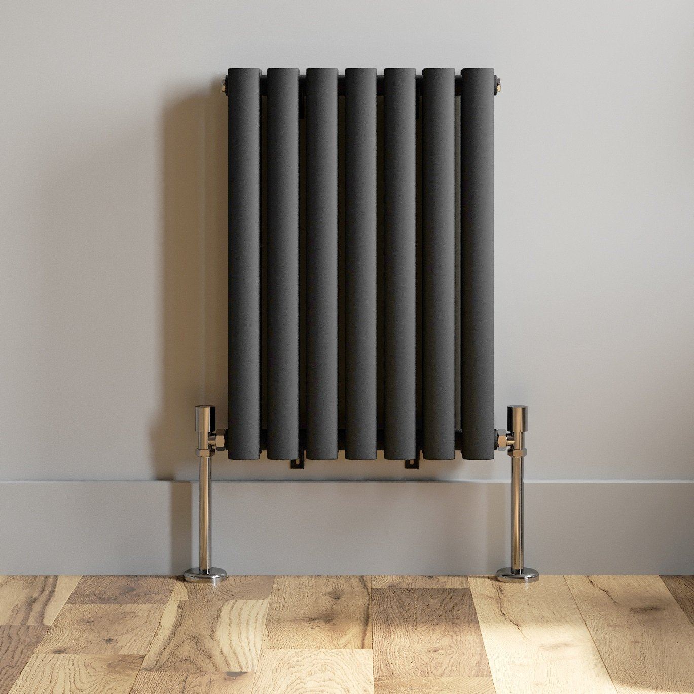 Anthracite Designer Radiator Vertical Horizontal Flat Panel Oval Column ...