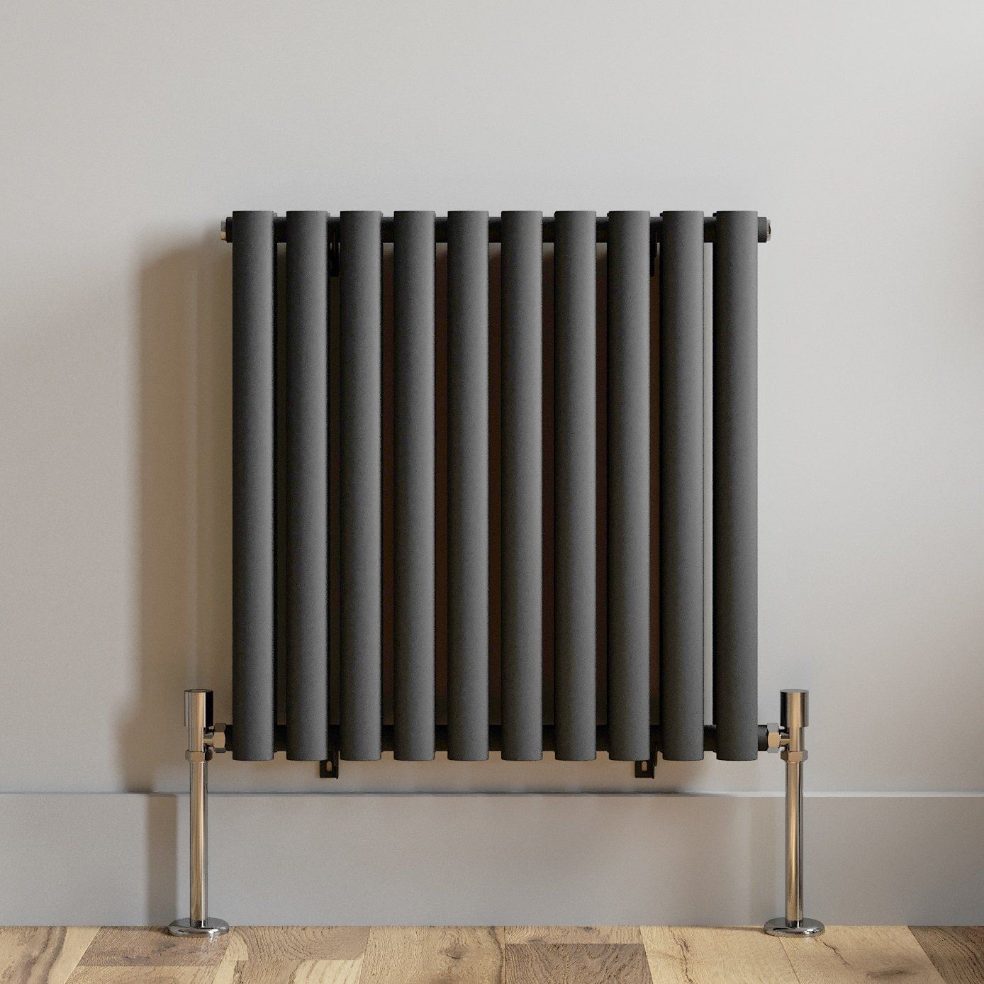 Anthracite Designer Radiator Vertical Horizontal Flat Panel Oval Column