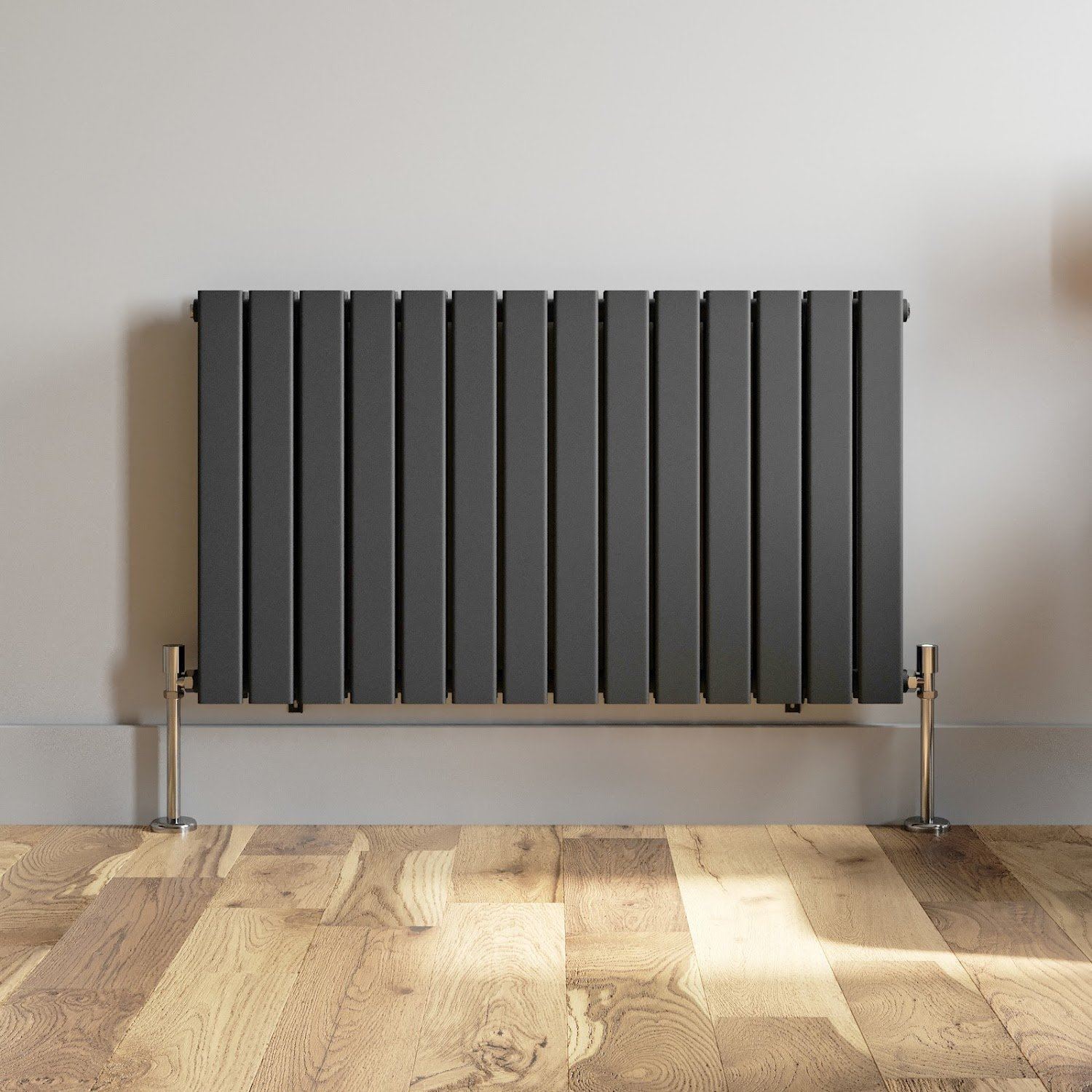 Anthracite Flat Panel Bathroom Designer Radiator Towel Rail Central ...