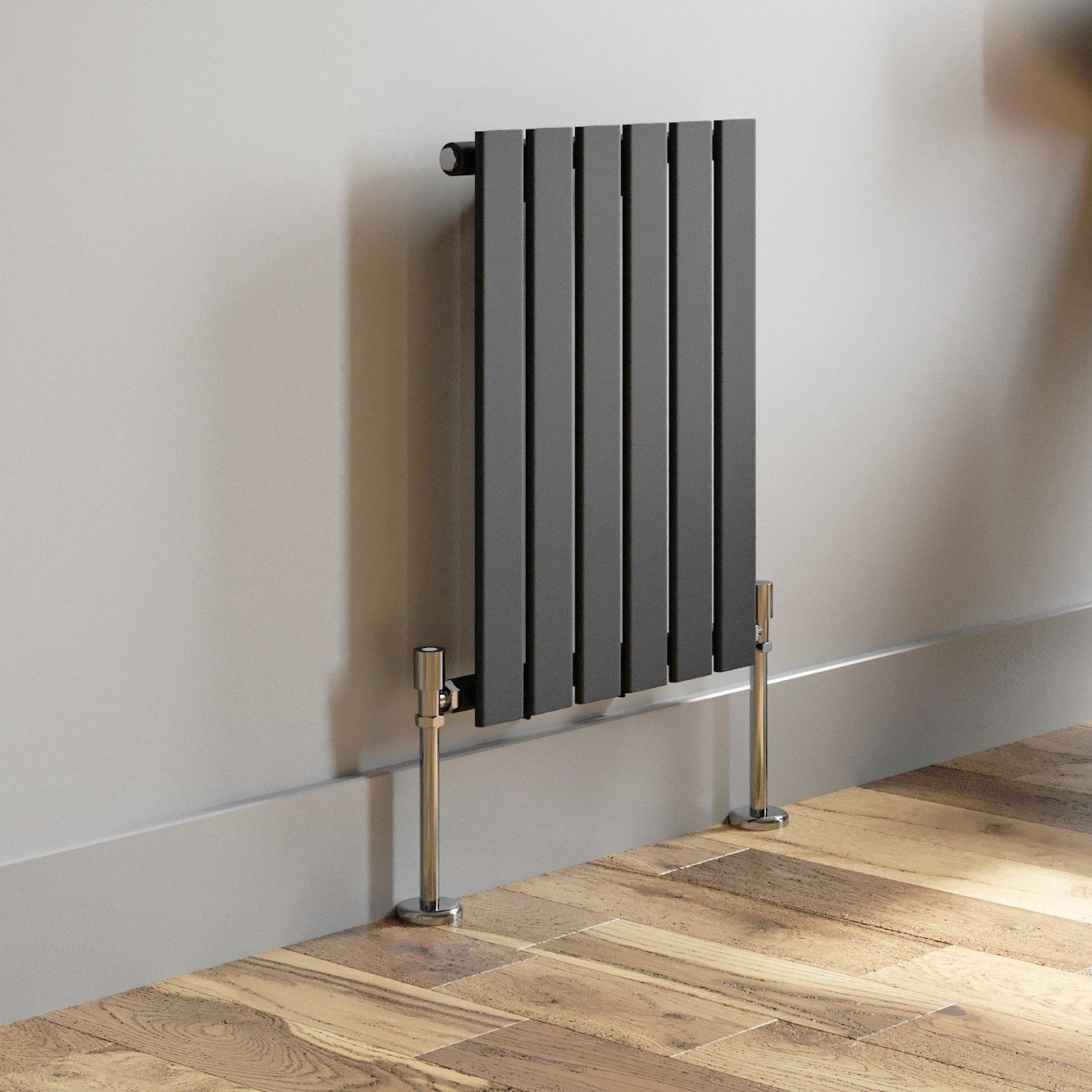 Anthracite Flat Panel Bathroom Designer Radiator Towel Rail Central ...