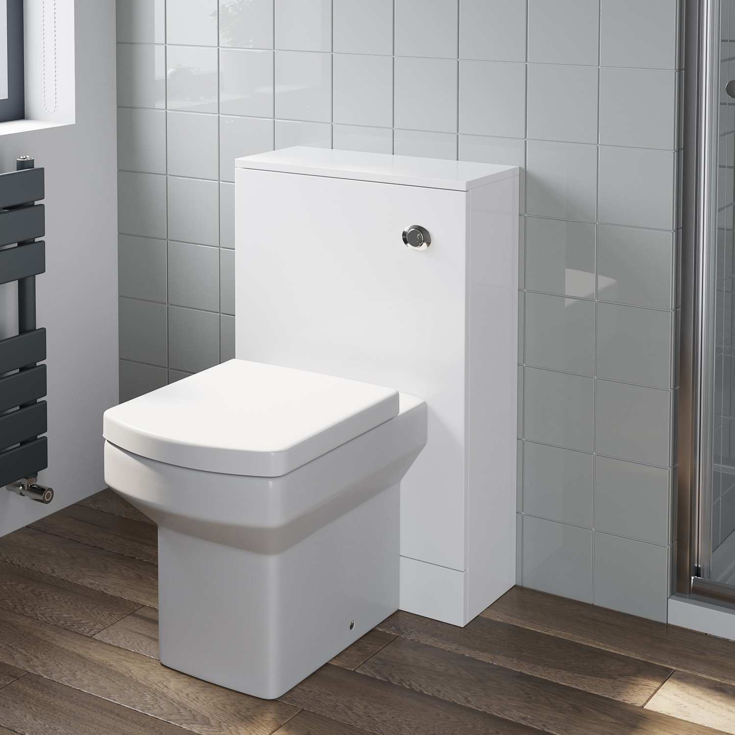 Bathroom Furniture Basin Vanity Toilet WC Unit Tall Cabinet Gloss White ...
